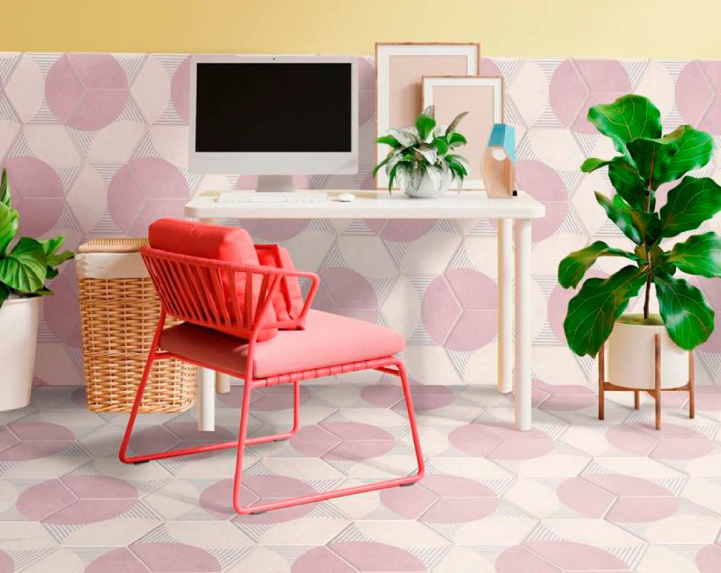 Pared Con Acento Amarillo Moderno